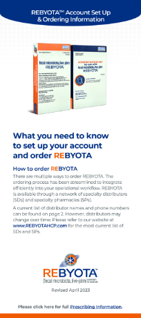 Support & Reimbursement | REBYOTA™ HCP (fecal microbiota, live- jslm)