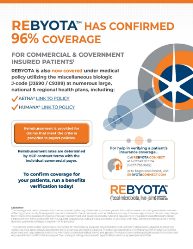 Support & Reimbursement | REBYOTA™ HCP (fecal microbiota, live- jslm)